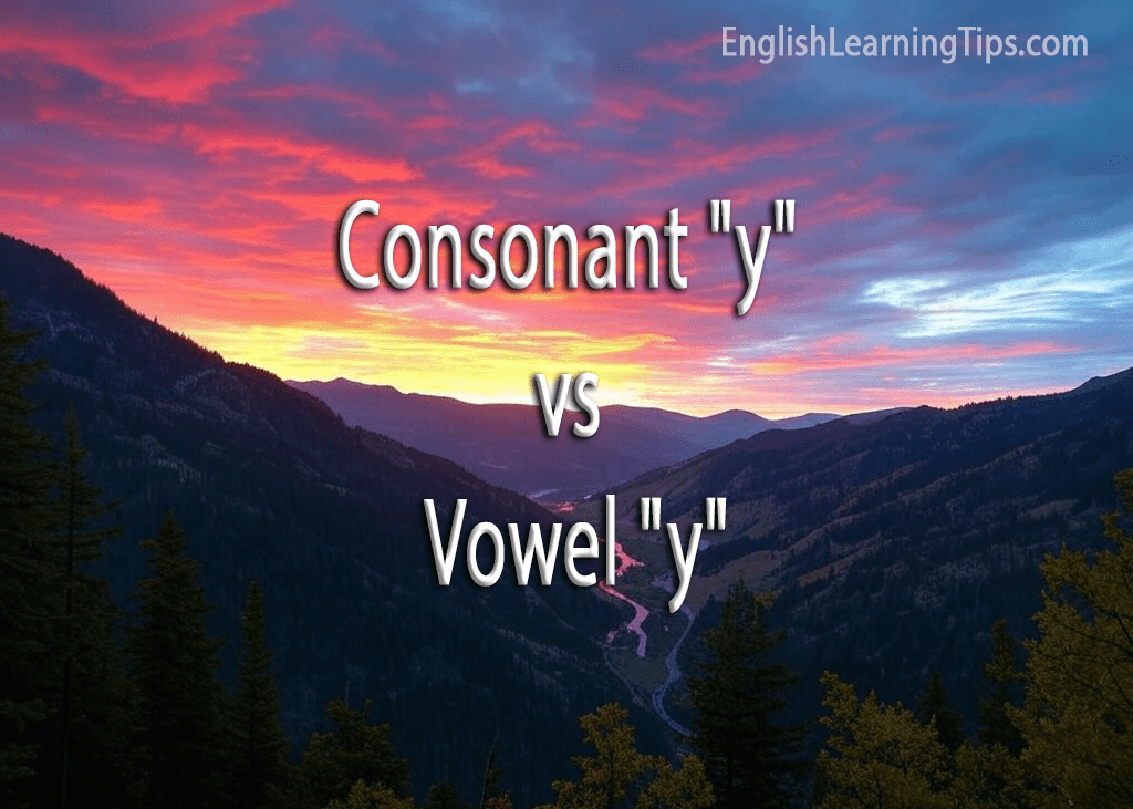Consonant "y" vs. Vowel "y" - English Learning Tips